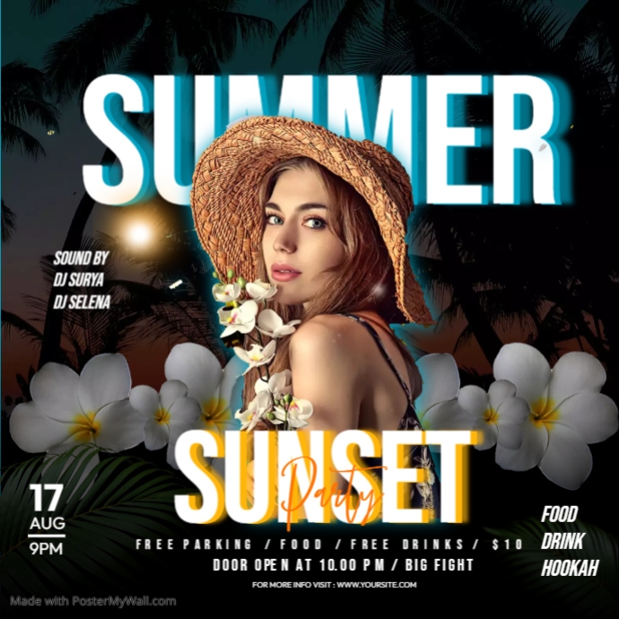 Summer Party Events Template | PosterMyWall