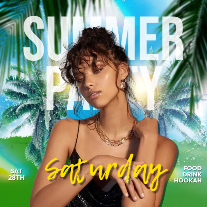 Summer Party Events Template | PosterMyWall