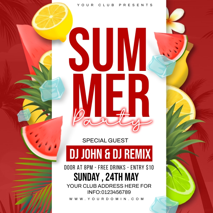 Plantilla de Summer party flyer | PosterMyWall