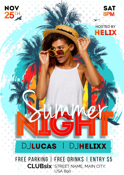 Summer party flyer Template | PosterMyWall