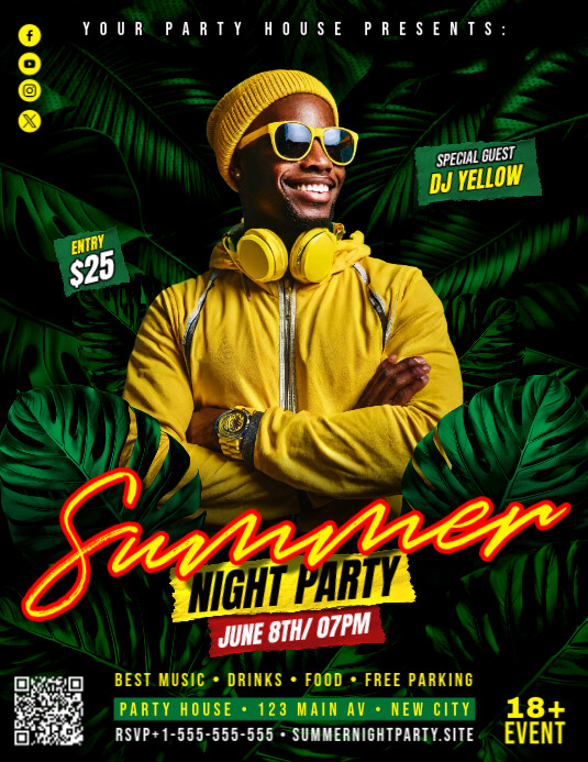 Summer Party Flyer Templat | PosterMyWall