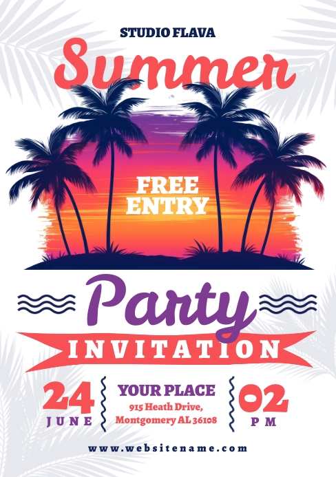 Summer Party Flyer Template | PosterMyWall