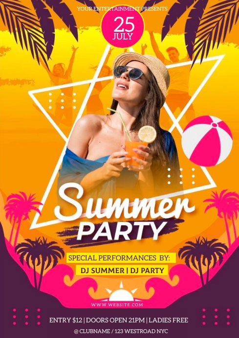 SUMMER PARTY FLYER TEMPLATE | PosterMyWall