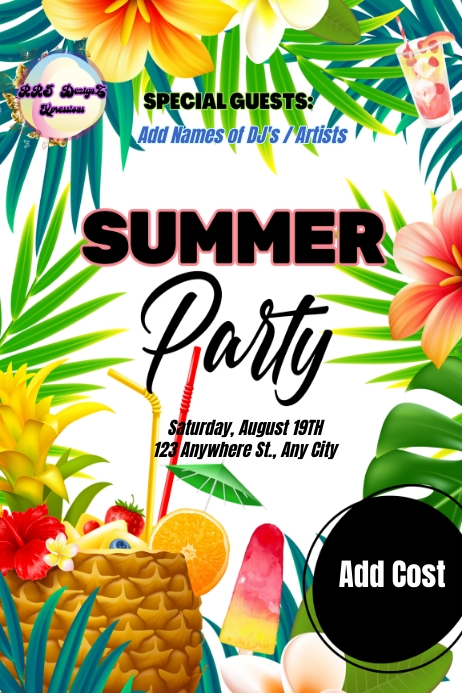 Summer Party flyers Template | PosterMyWall