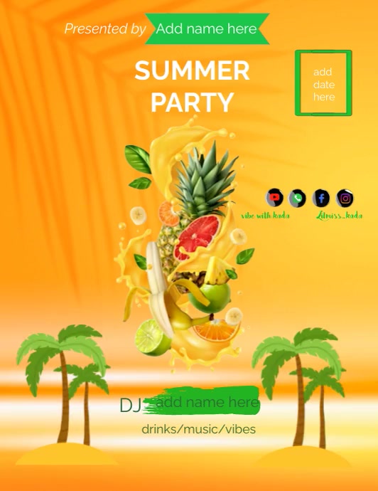 summer party flyers Template | PosterMyWall