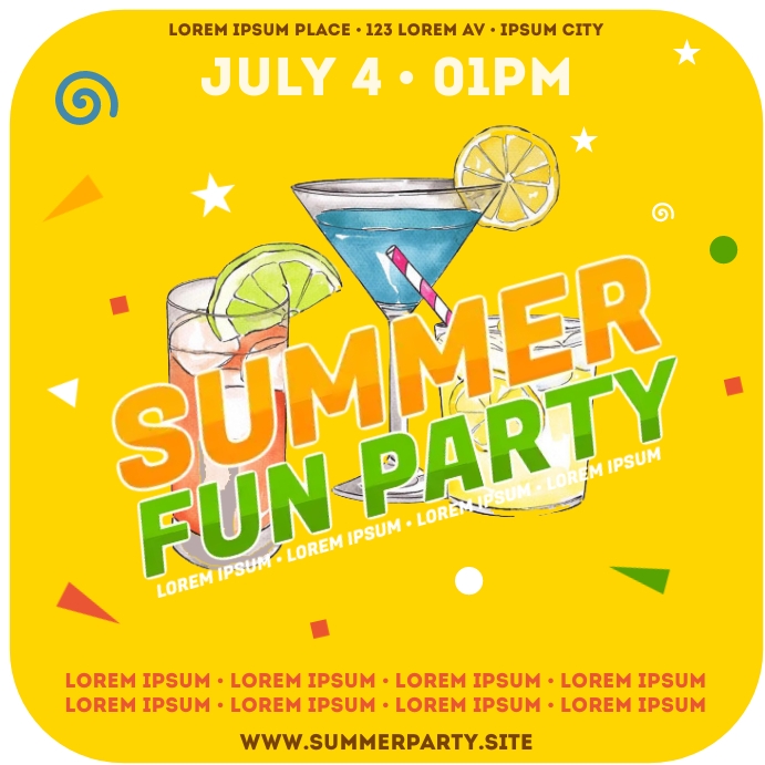 SUMMER PARTY INSTA TEMPLATE.R | PosterMyWall