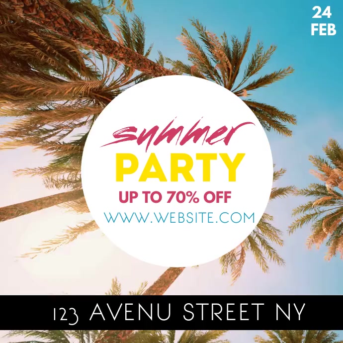 Summer Party Instagram Video Template | PosterMyWall