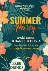 Summer Party Invitation Template | PosterMyWall