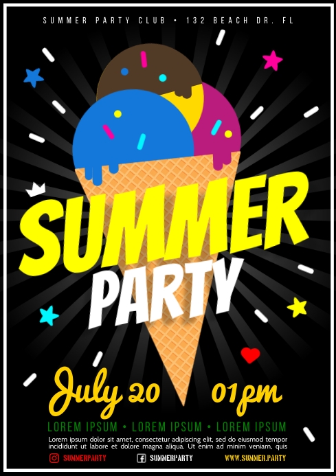 Plantilla de SUMMER PARTY POSTER | PosterMyWall
