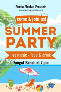 Summer Party Invitation Template | PosterMyWall