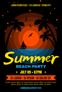 SUMMER ROCK PARTY FLYER Template | PosterMyWall