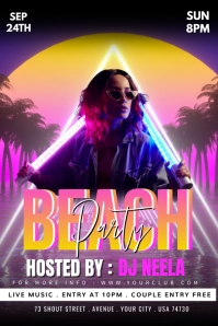 Light Party Poster Template | PosterMyWall