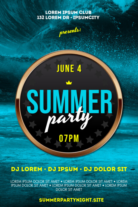SUMMER PARTY POSTER Template | PosterMyWall