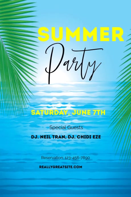 Summer Party Poster Template | PosterMyWall