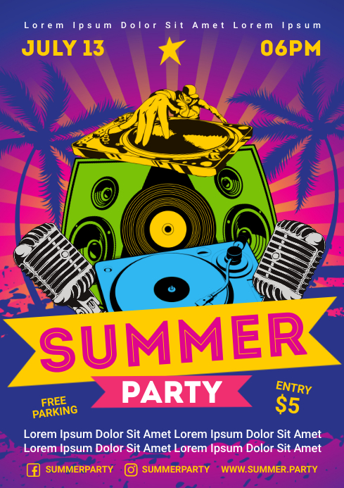 Copy of SUMMER PARTY POSTER | PosterMyWall
