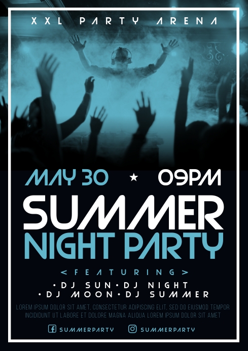 SUMMER PARTY POSTER Template | PosterMyWall