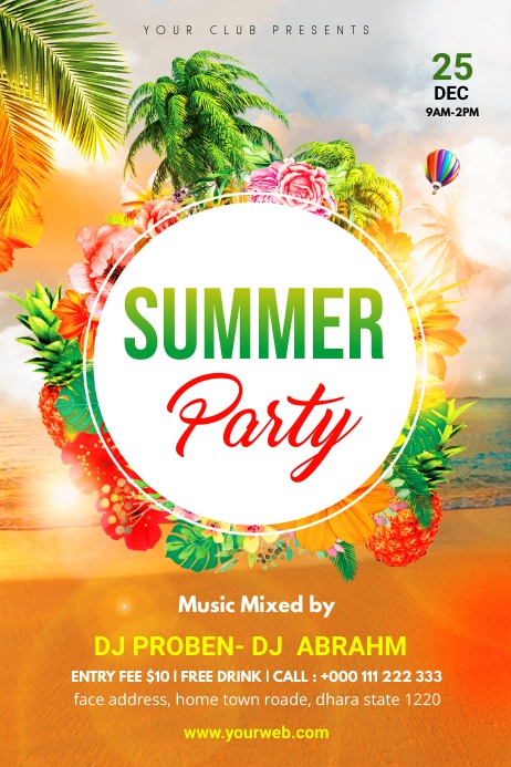 Copy of Summer party Poster | PosterMyWall