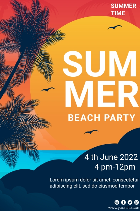 SUMMER PARTY POSTER TEMPLATE | PosterMyWall