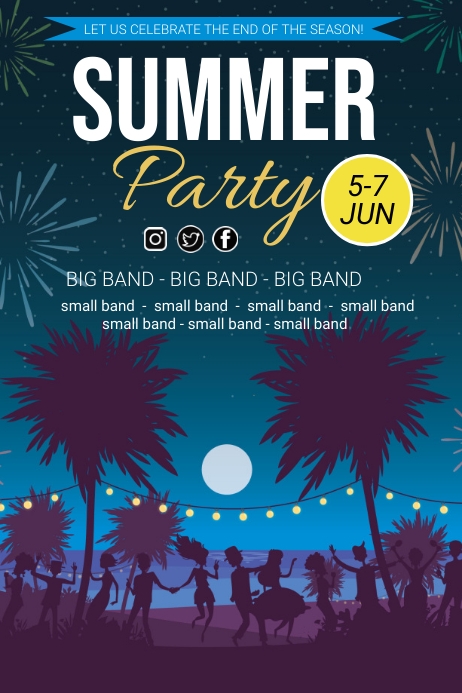 SUMMER PARTY POSTER TEMPLATE | PosterMyWall