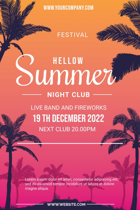 Copy of SUMMER PARTY POSTER TEMPLATE | PosterMyWall
