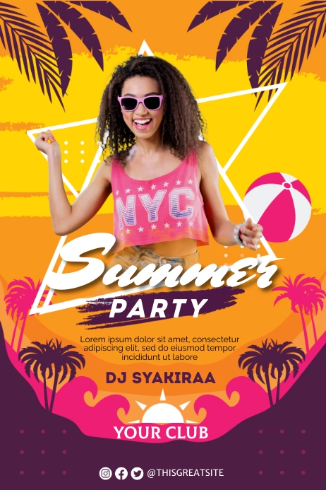 Summer Party Poster Template | PosterMyWall