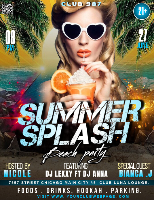 summer party posters Template | PosterMyWall