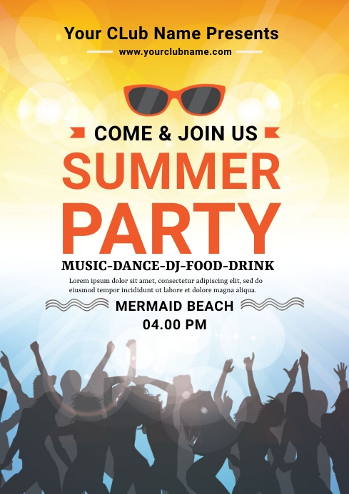 SUMMER PARTY TEMPLATE | PosterMyWall