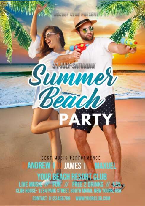 summer party template | PosterMyWall