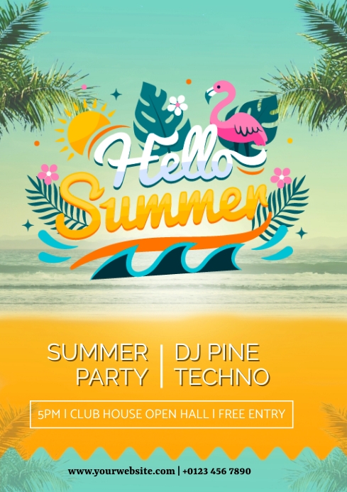 SUMMER PARTY TEMPLATE | PosterMyWall