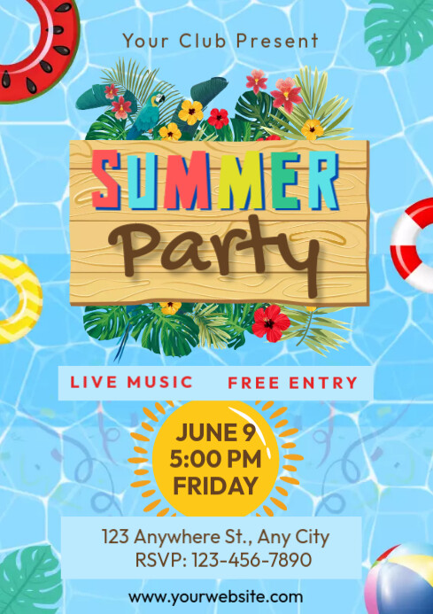 summer party template | PosterMyWall