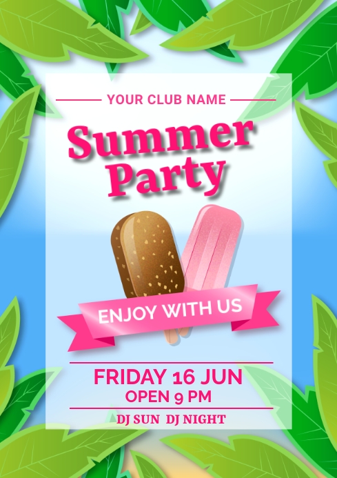 Plantilla de SUMMER PARTY TEMPLATE | PosterMyWall