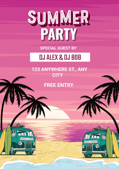 Summer party template | PosterMyWall