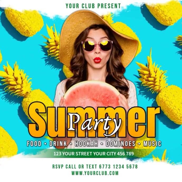 Summer Party Video Ads Template | PosterMyWall