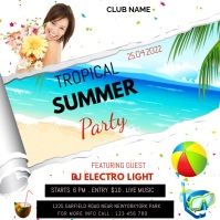 Summer Party Video, Hello Summer, Summer Template | PosterMyWall