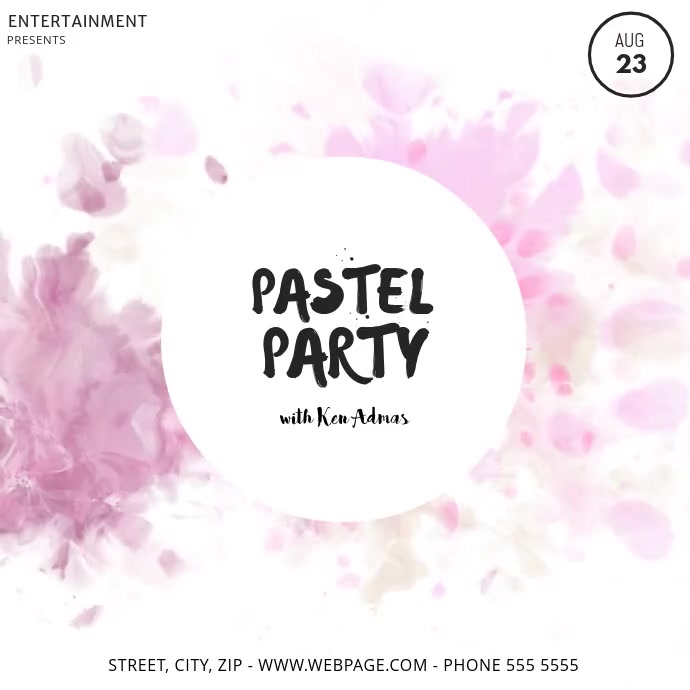 Summer Pastel Party Video Template | PosterMyWall