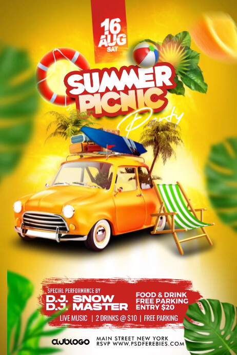 summer picnic party Template | PosterMyWall