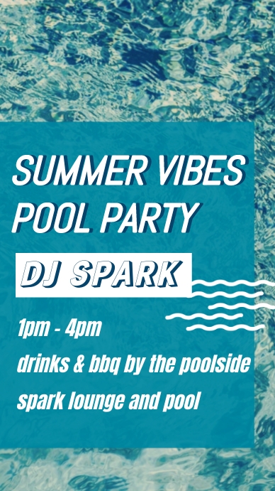 Summer pool party Instagram story Template | PosterMyWall