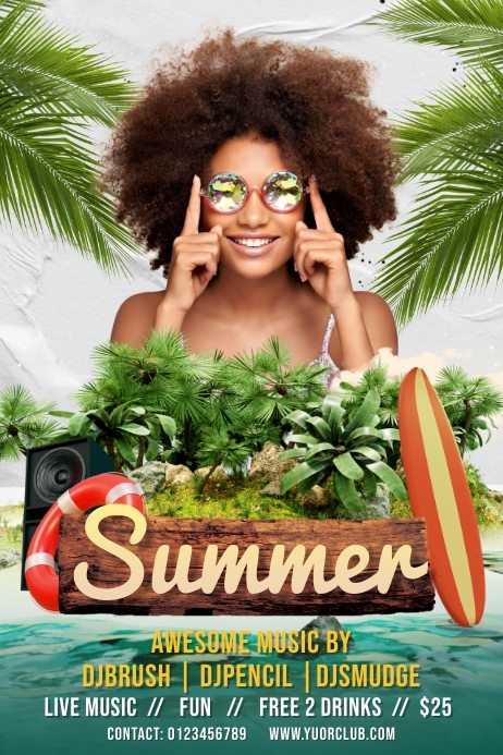 Summer Poster Event Template | PosterMyWall