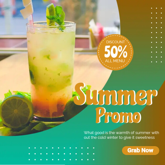 Summer Juice Promo Template | PosterMyWall