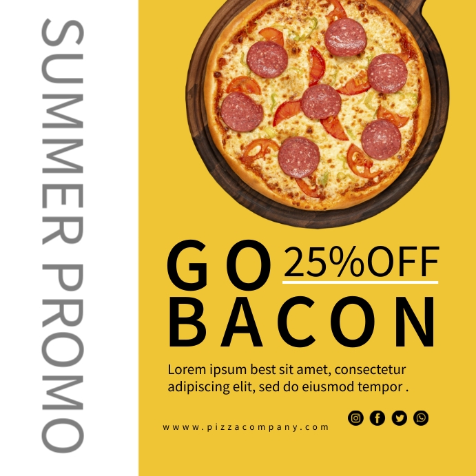 Copy of Summer Promo Pizza Template | PosterMyWall