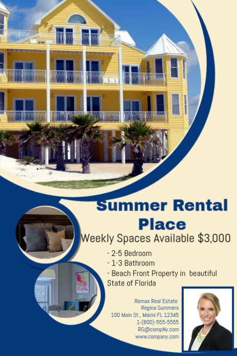 Summer Rentals Template | PosterMyWall