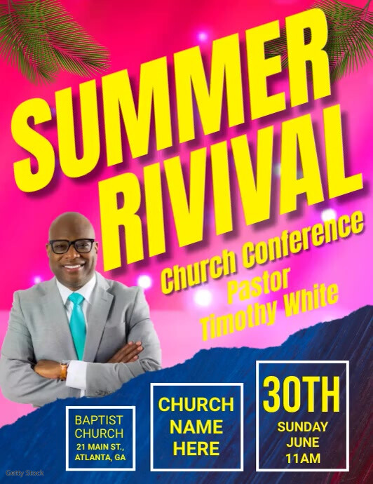 summer revival conference flyer Template | PosterMyWall