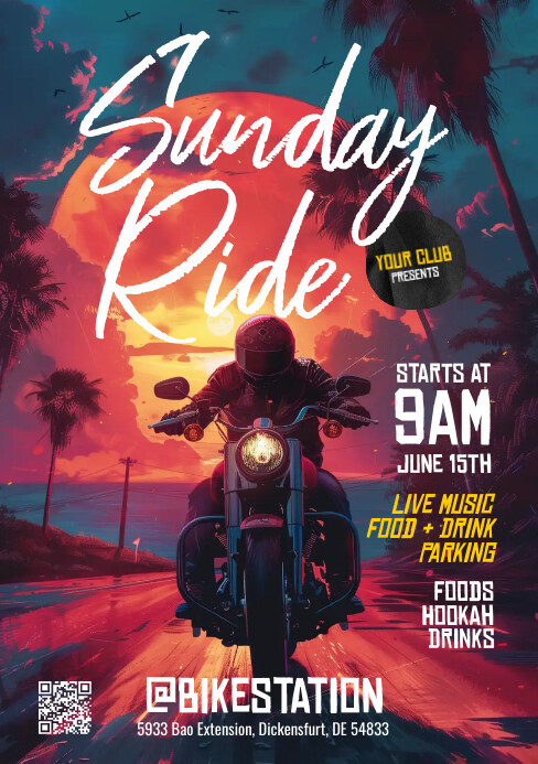 Summer Ride Flyer Template | PosterMyWall