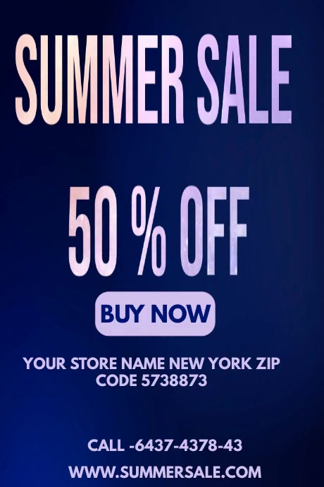 Plantilla de Summer Sale 50 % off Template | PosterMyWall