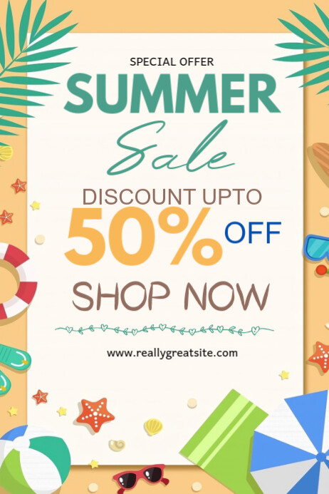 Modèle Summer sale ad poster design template. | PosterMyWall
