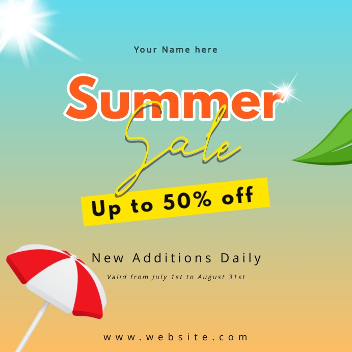 Summer sale Template | PosterMyWall