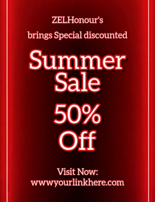 Summer Sale Discounted Flyer 50 Off Template | PosterMyWall