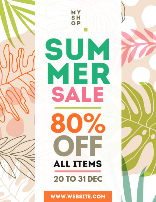 Summer Sale Event Flyer Template | PosterMyWall