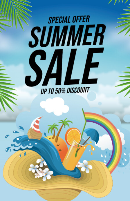 Summer sale flyer design Template | PosterMyWall