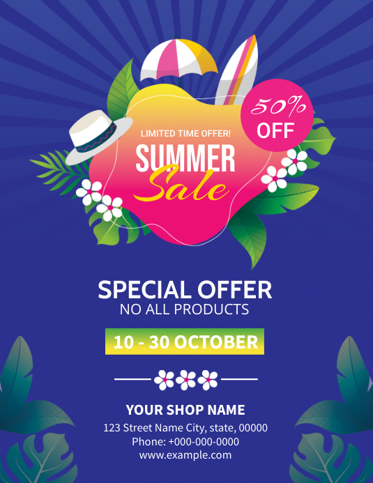 Summer Sale Flyer Template | PosterMyWall